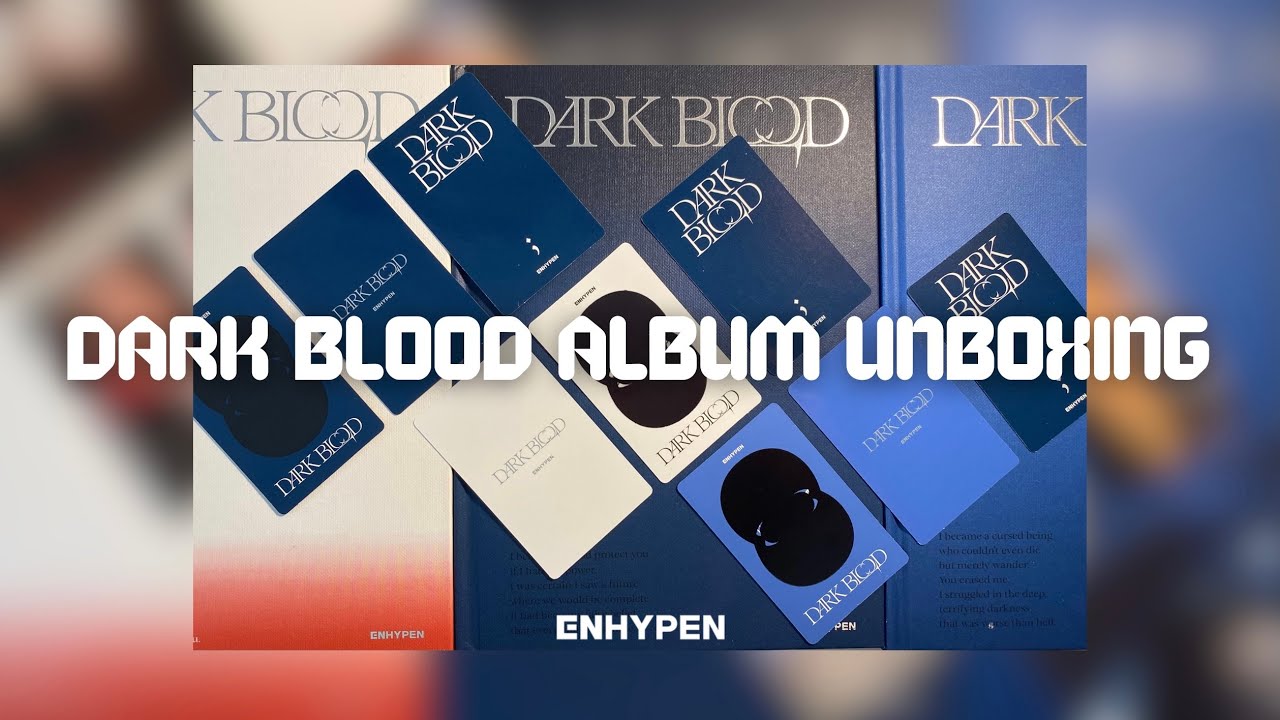 unbox with me 🥀 enhypen dark blood target exclusive albums - YouTube