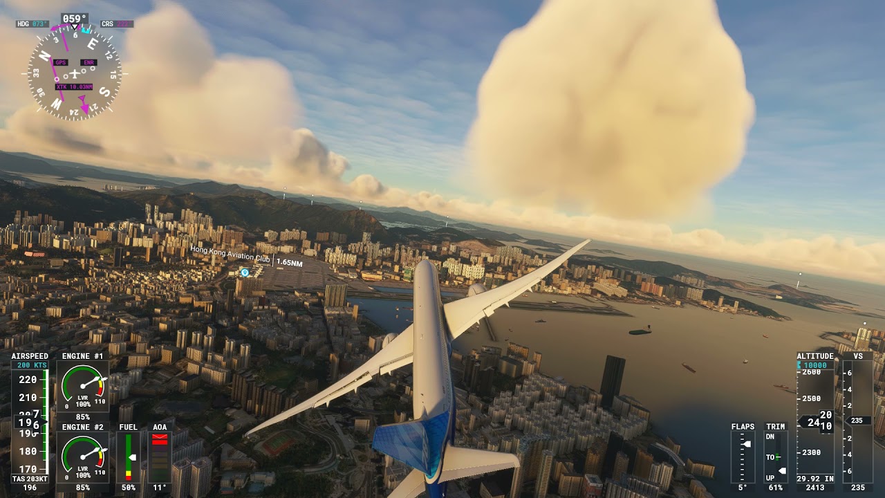 Microsoft Flight Simulator Hong Kong to Macau Short Flight with 787 ...