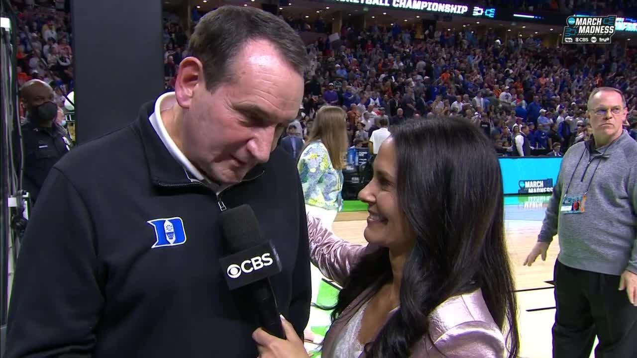 Coach K: Emotional interview after Duke survives Michigan State - YouTube