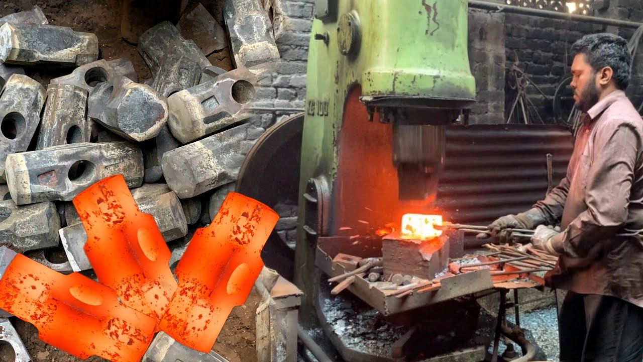 How Experienced Blacksmith Forged 10kg Sledge Hammer on 1950 Power ...
