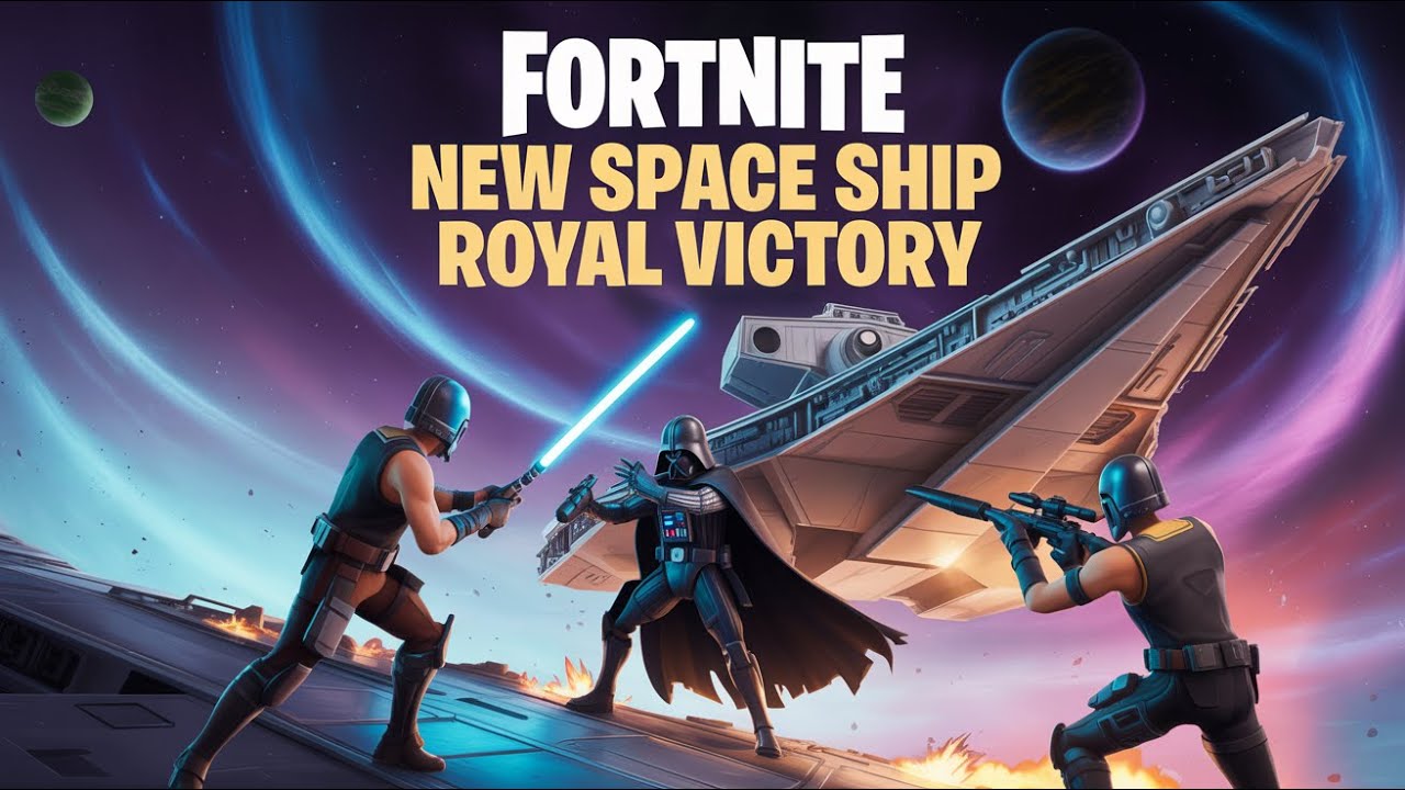 NEW! SPACE SHIP. Controlling STAR DESTROYER. Fortnite. Royal Victory ...