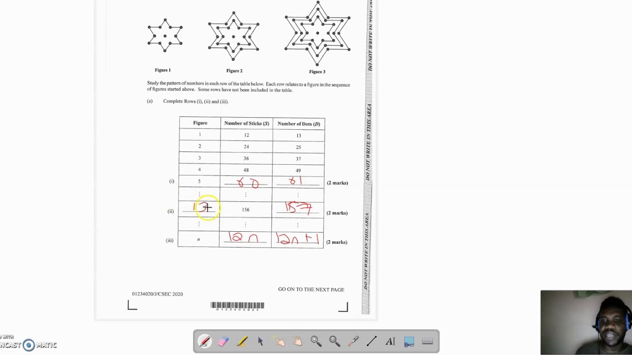 CXC CSEC MATHEMATICS past paper 2 January 2020 resit question 7 - YouTube