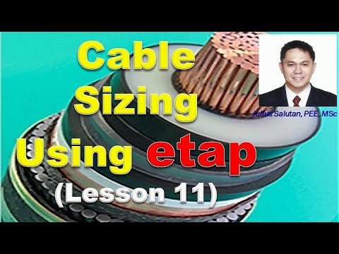 Cable Sizing Using ETAP - YouTube