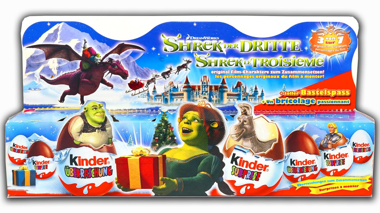 7 Surprise Eggs Shrek The Third 2007 Old Eggs Eaten By Beetles Youtube