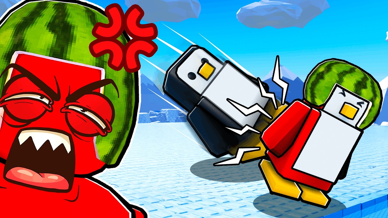 Melon RAGE QUITS Knockout! 🐧 - YouTube