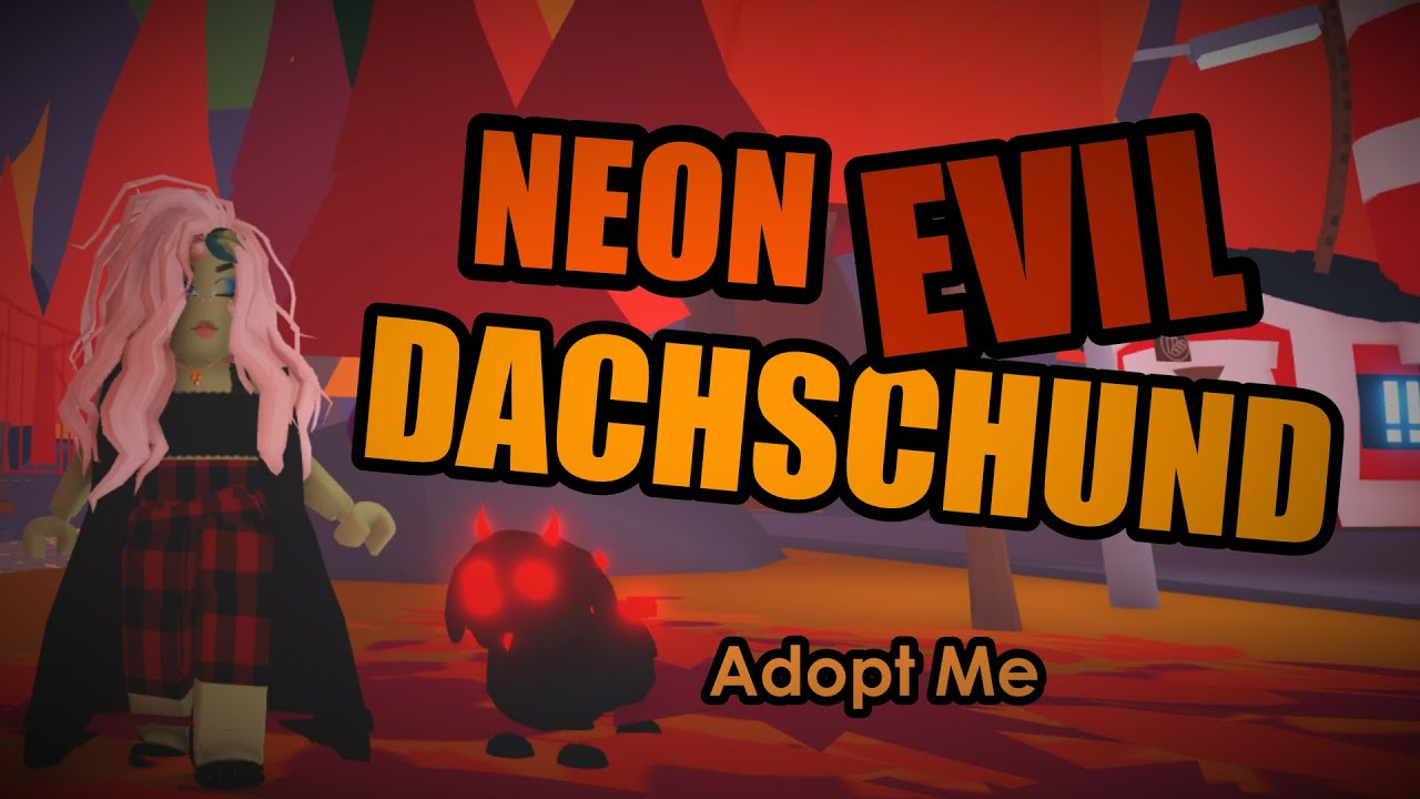 Making Neon Halloween Evil Dachshund in Adopt Me - YouTube