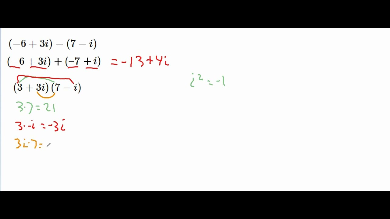 Subtracting And Multiplying Imaginary Numbers YouTube subtracting-and-multiplying-imaginary-numbers-youtube