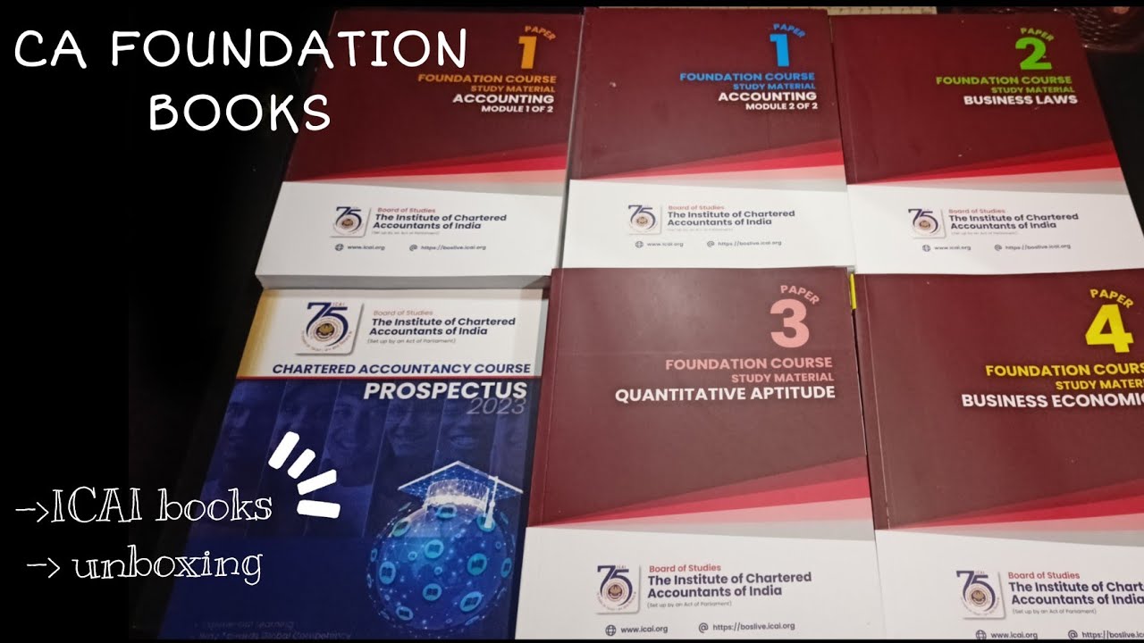 CA foundation book unboxing for January 2025 #caaspirants #unboxing ...
