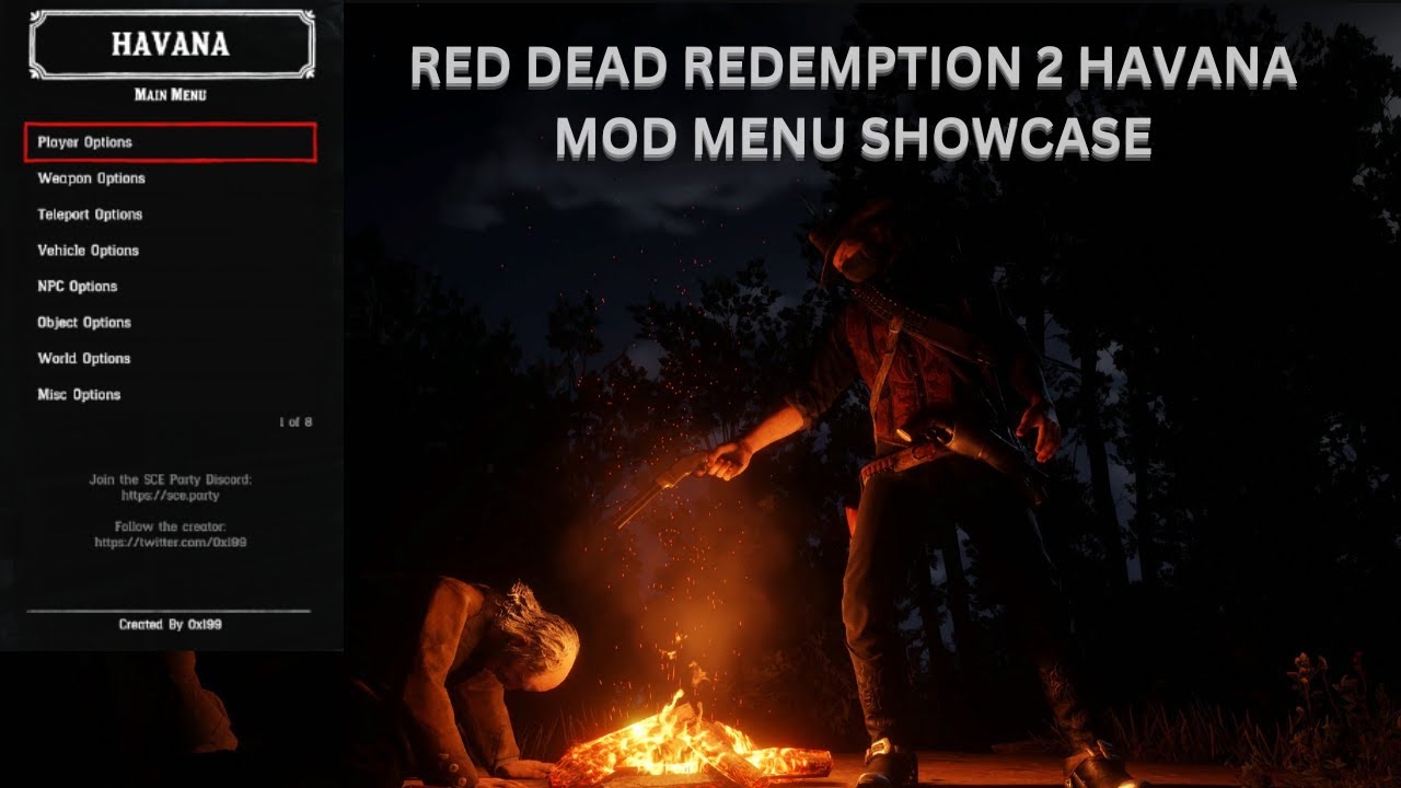 Red Dead Redemption Havana Mod Menu Showcase (PS4) - YouTube