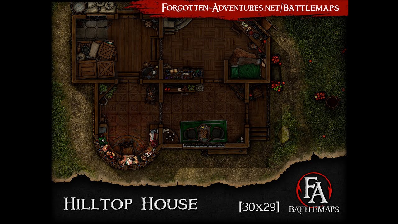 FA Battlemaps - Hilltop House [30x29] - Foundry VTT Preview [Premium ...