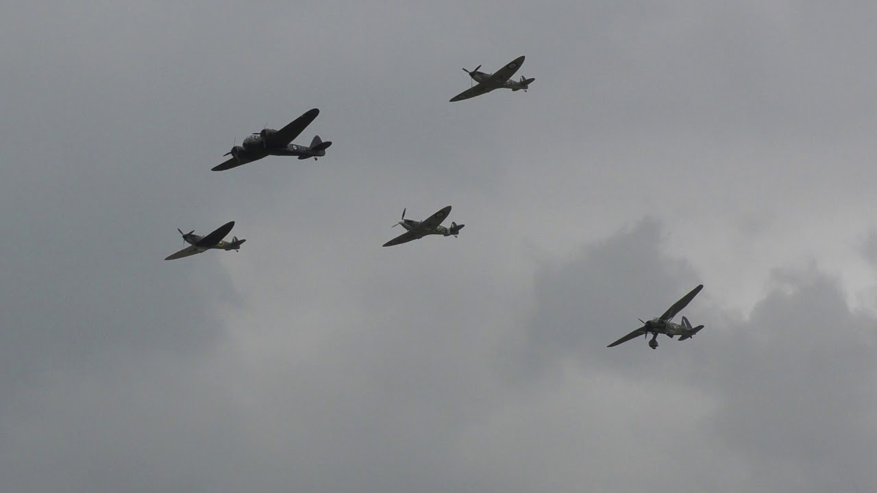 Flying Legends Blenheim Lysander & Spitfires 2019 - YouTube