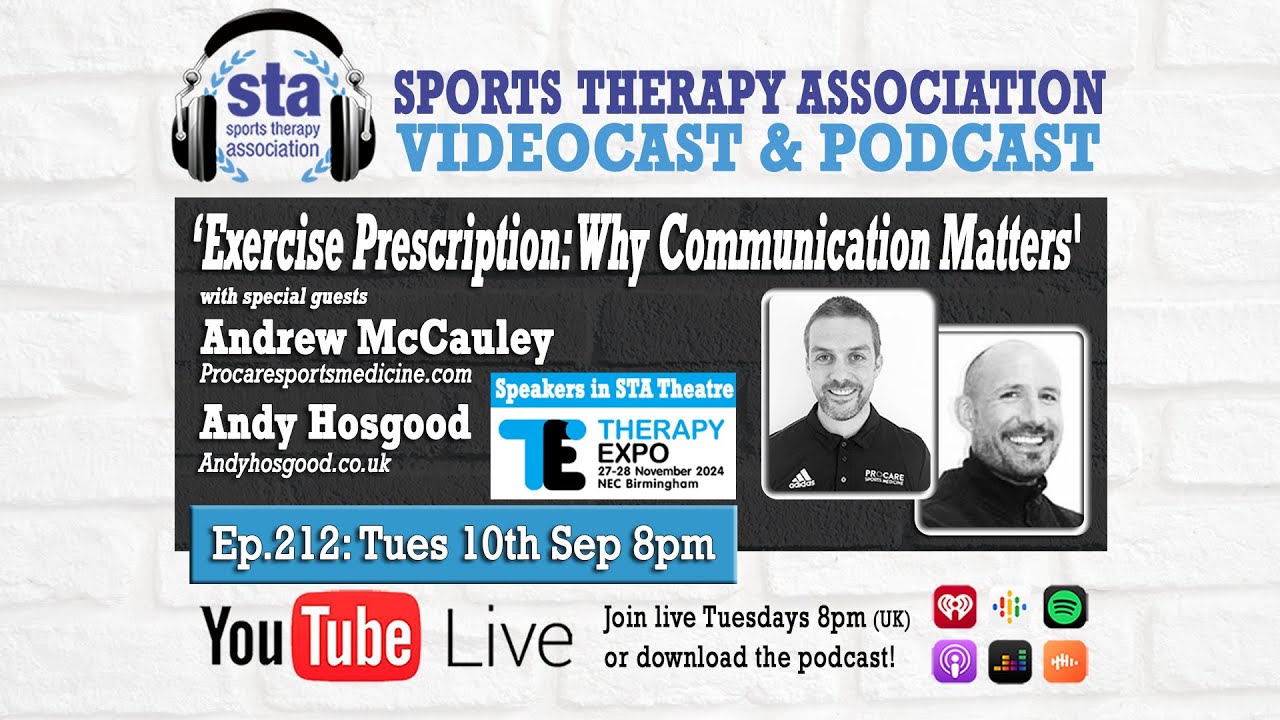 STA212: 'Exercise Prescription: Why Communication Matters' with Andrew ...
