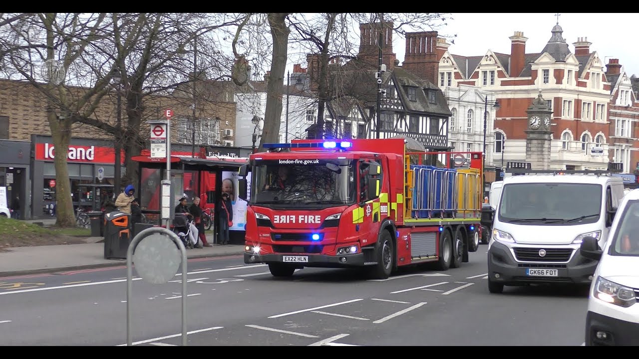 London Fire Brigade- Kingston BFU Responding January 2024 - YouTube
