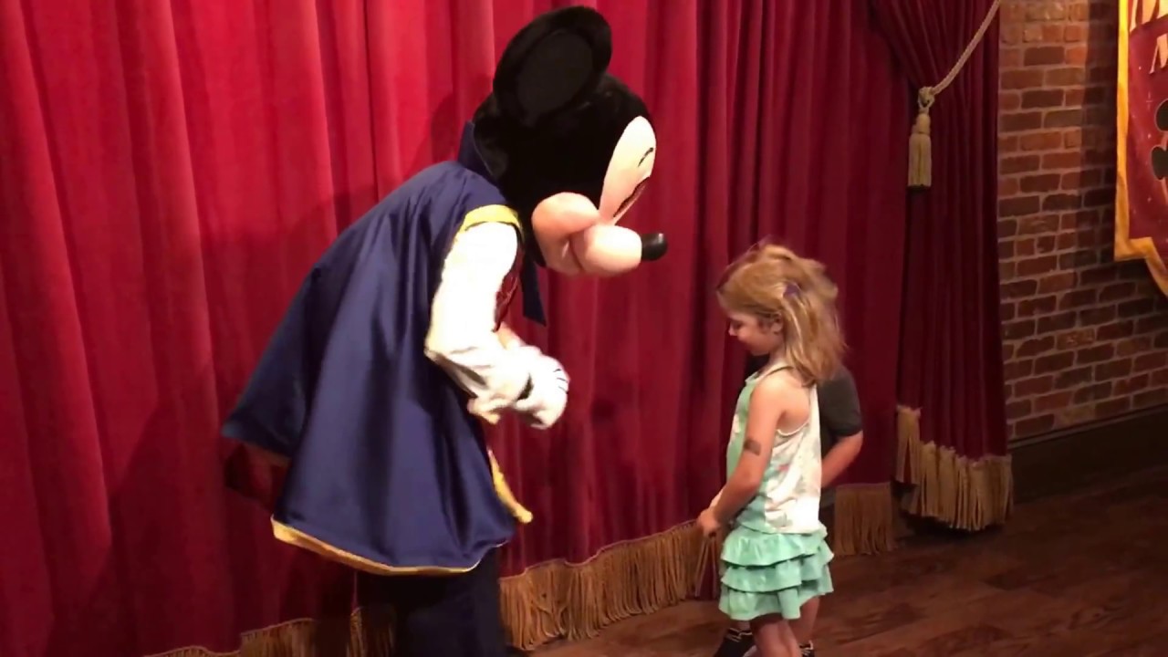 Hannah and Luke stomping their feet with Mickey Mouse (Magic Kingdom ...