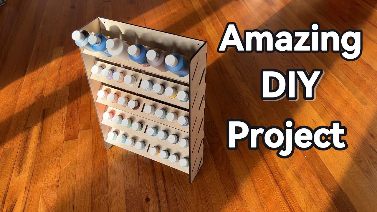 DIY Laser-Cut Paint Storage Rack - YouTube