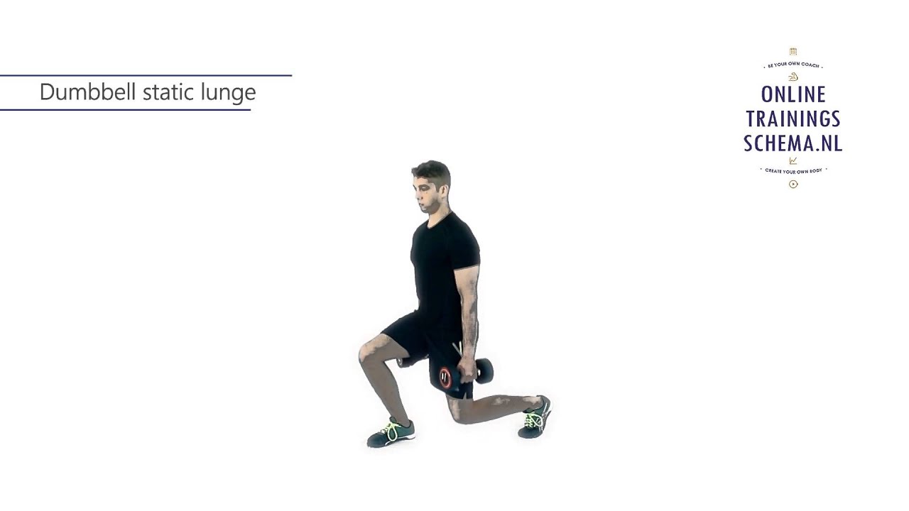 Dumbbell static lunge - YouTube