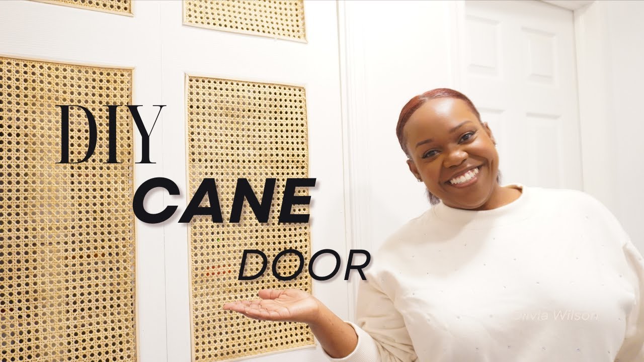 DIY Cane Doors | HOW TO RATTEN DOOR | Transforming my Utility Door ...