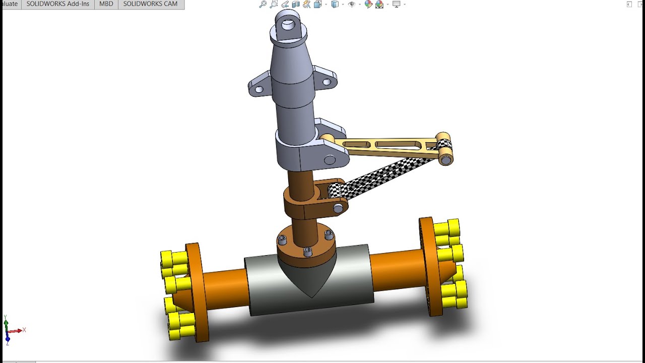 #031 Landing Gear Assembly Full Video In Solidworks For Beginners CAD ...