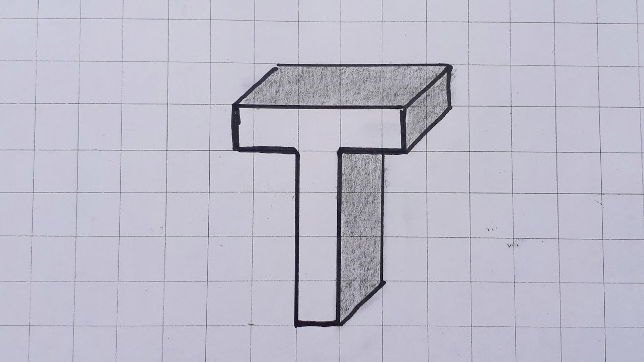 Simple 3d Drawing Letter For Beginners / How To Draw Easy Art Capital ...