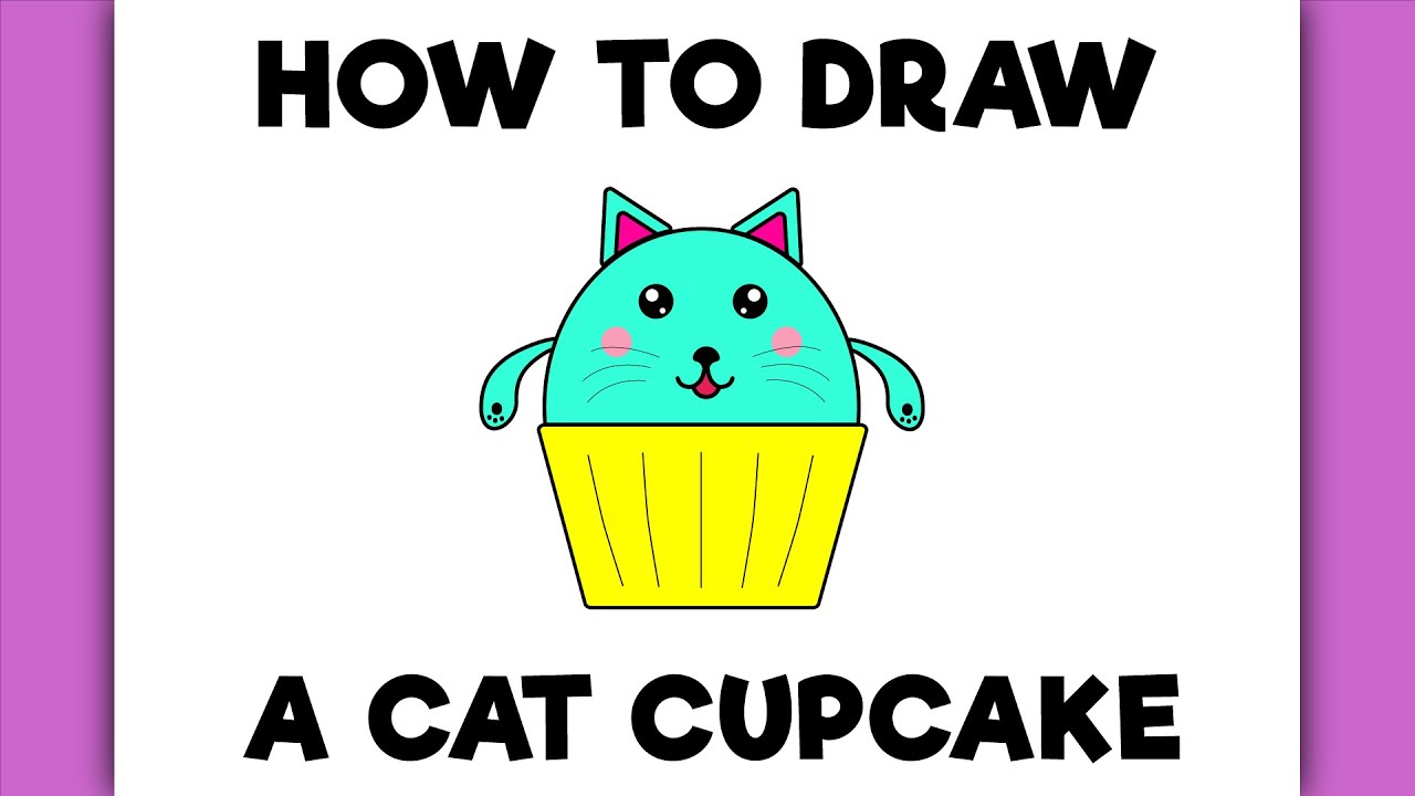 🐈HOW TO DRAW A CUTE CAT CUPCAKE - YouTube