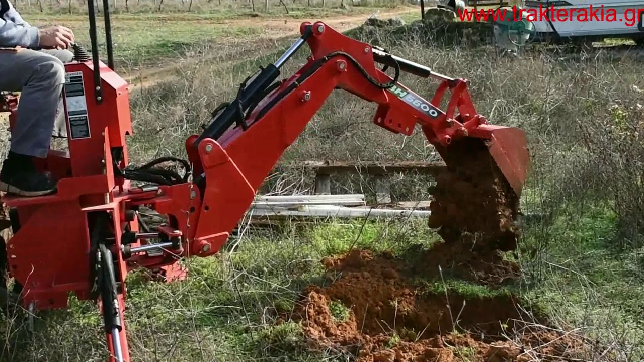 BACKHOE ON KUBOTA TRACTOR | ΤΣΑΠΑΚΙ KUBOTA ΣΕ ΤΡΑΚΤΕΡ - YouTube