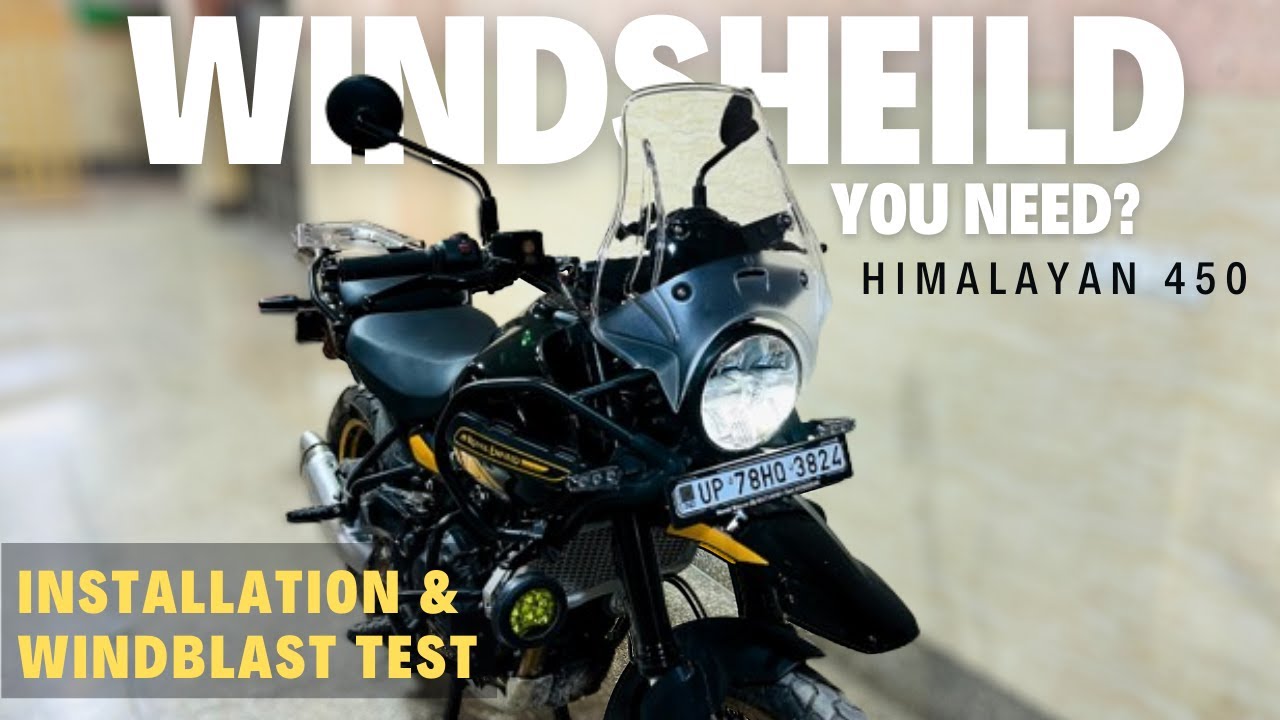 LIVE Wind blast Test of Carbon Racing Wanderer Windsheild for Himalayan ...