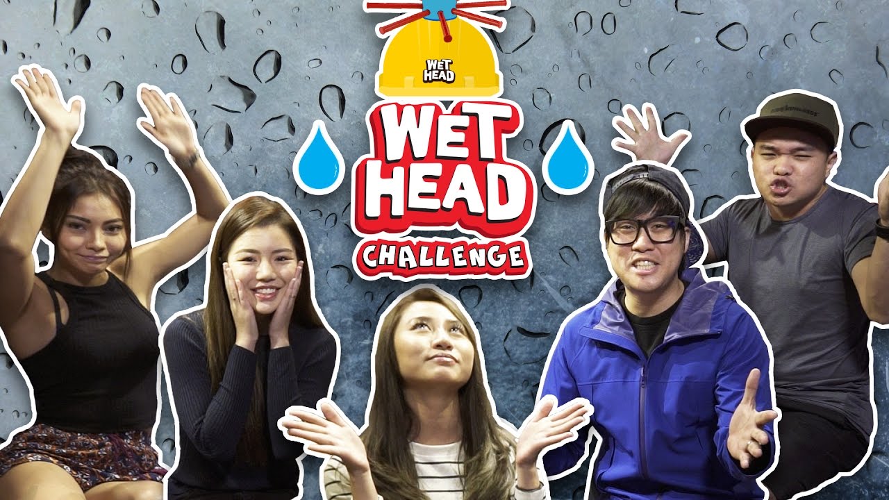 Wet Head Challenge - 3 Girls, 2 Guys Get Wet! - YouTube