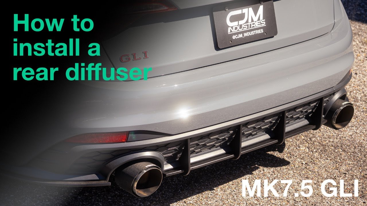 VW MK7.5 GLI Rear Diffuser Install - CJM Industries - YouTube