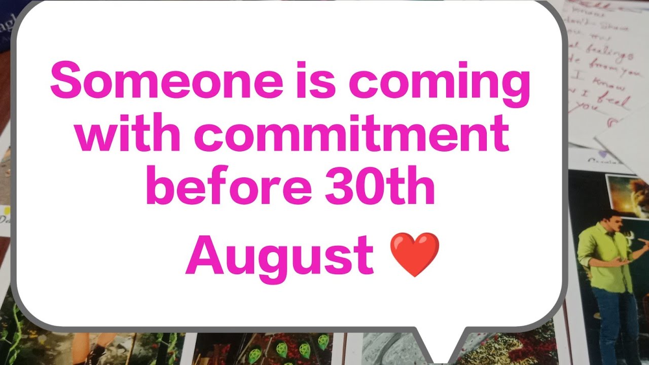 Someone is coming with commitment before 30th August 💖😍 It's coming ...