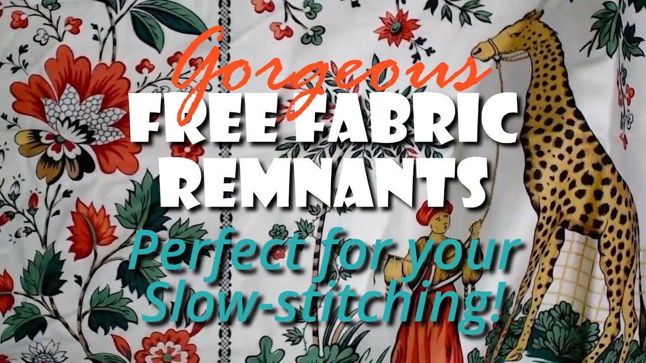 Free fabric remnants bundle || Great for slow-stitchers - YouTube