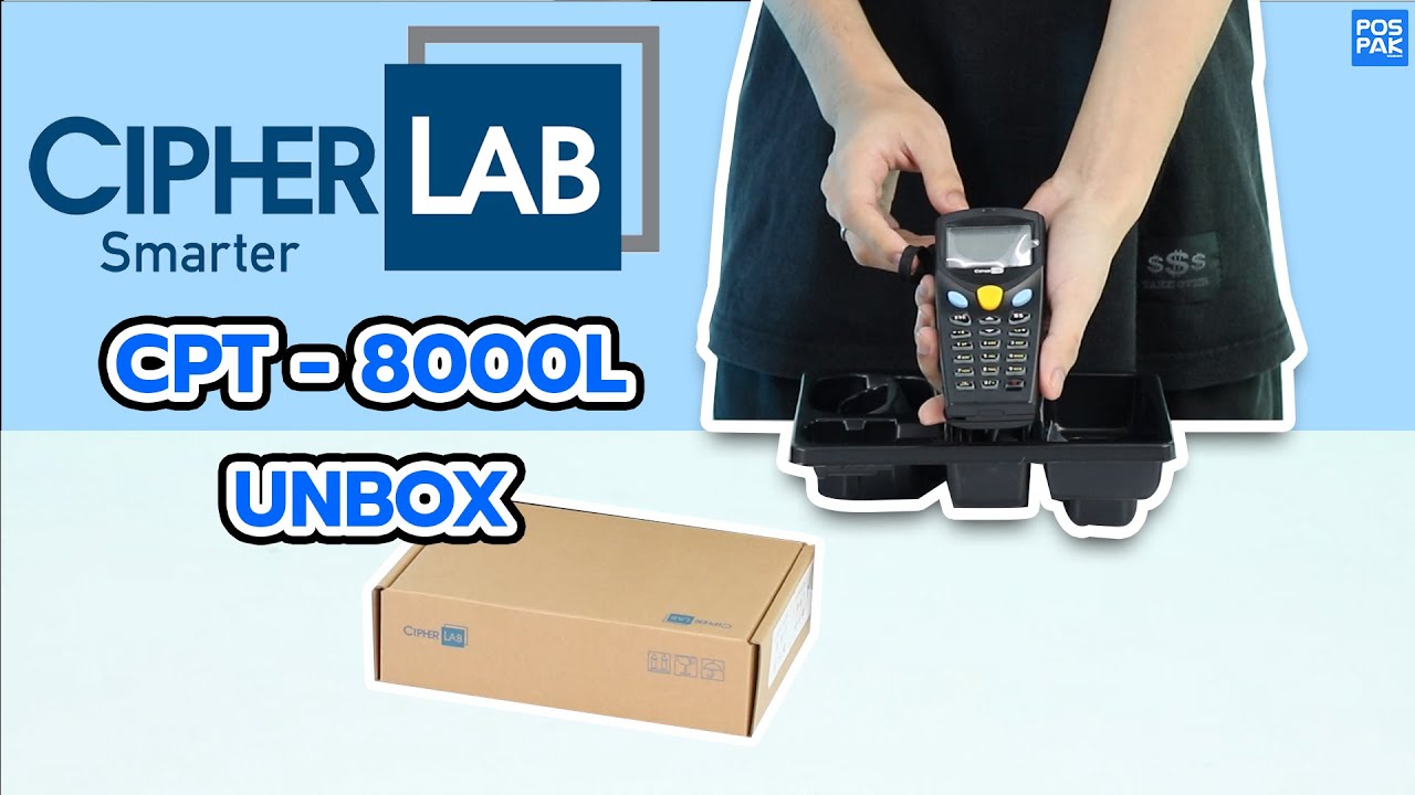 CIPHER LAB CPT-8000L UNBOX เเกะกล่องสินค้า แนะนำอุปกรณ์ภายในกล่อง - YouTube