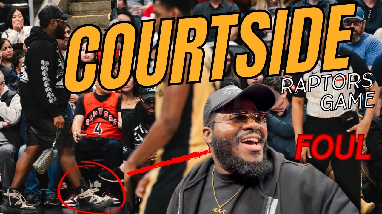 TRIPPED the Toronto Raptors sitting Courtside *Trouble* - YouTube