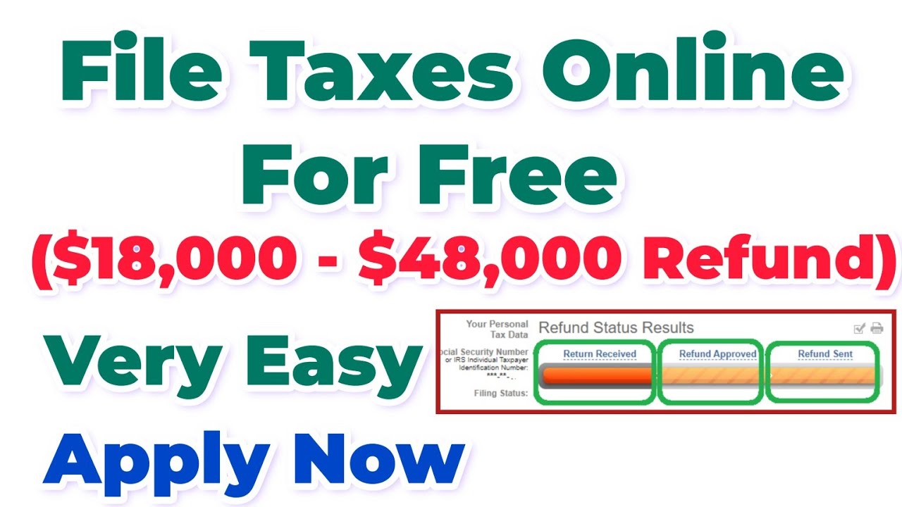 File Taxes Online for Free Without a Job ($18,000 - $48,000 Refund ...