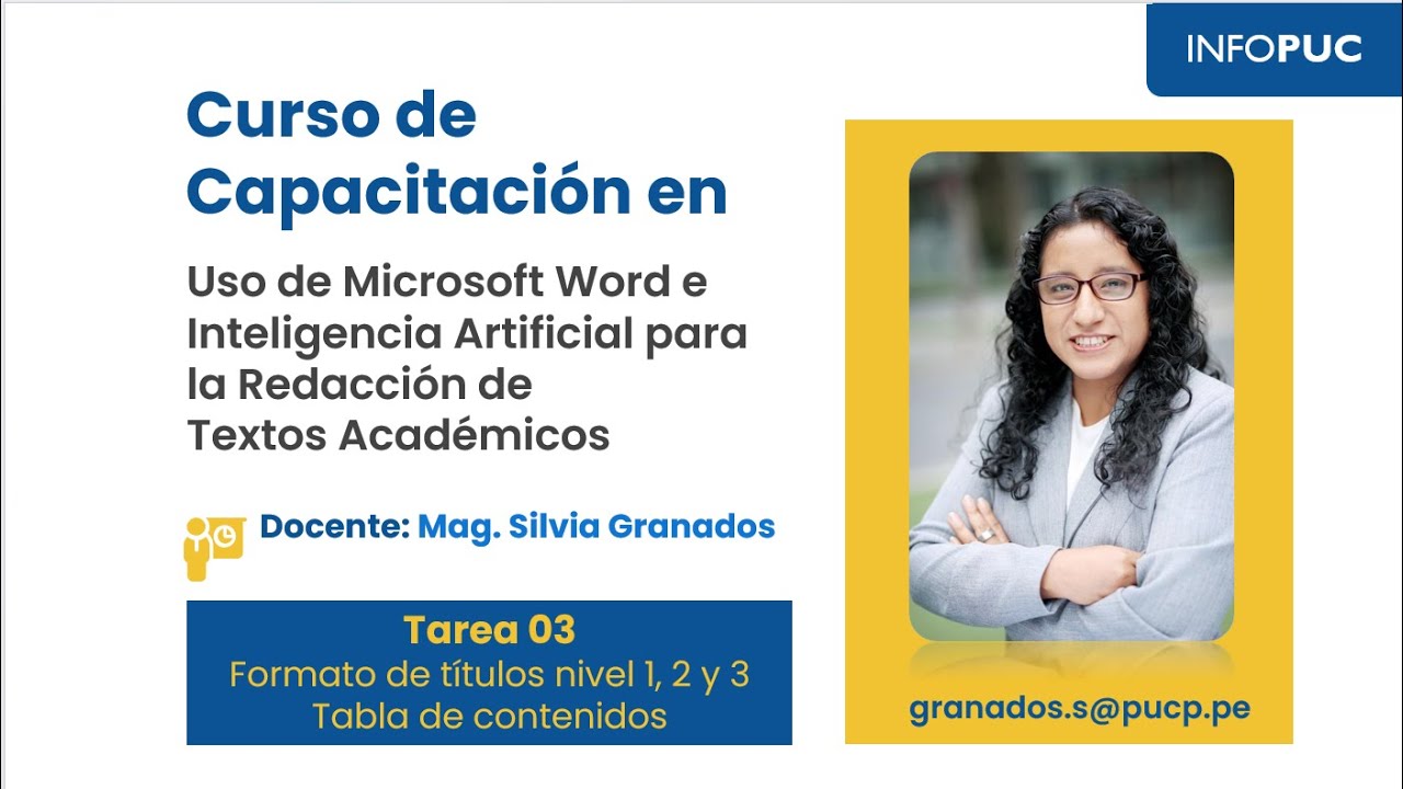 Formato de títulos nivel 1, 2 y 3 y tabla de contenidos - YouTube