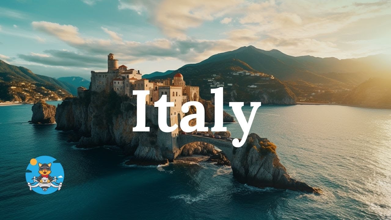 FLYING OVER ITALY (4K UHD) with calming music - YouTube