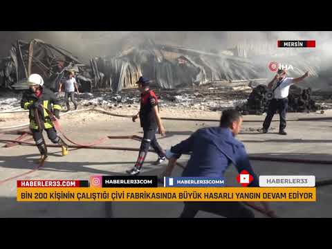 Bin 200 kişinin çalıştığı çivi fabrikasında büyük yangın. Zarar 10-15 milyon TL