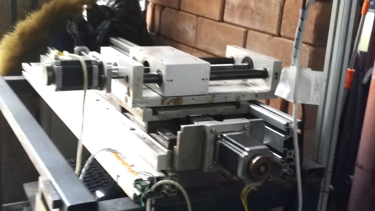 My lathe CNC machine base test run - YouTube