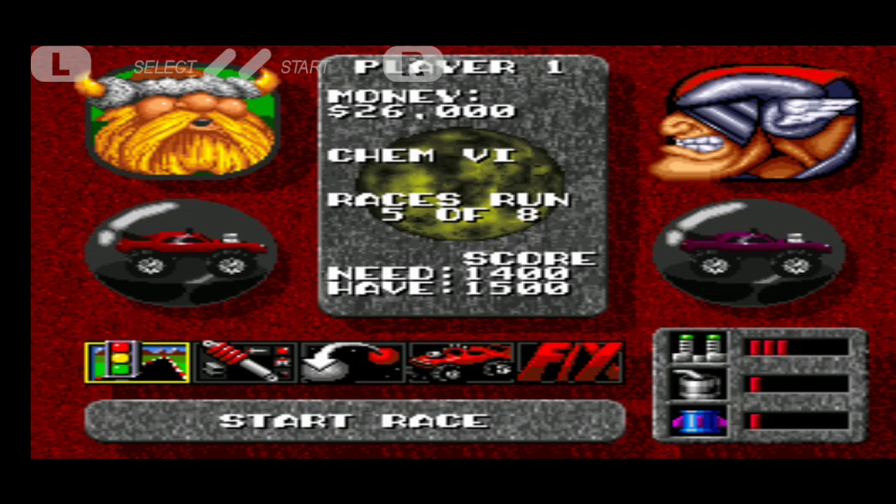 Rock N' Roll Racing-Super Nintendo - YouTube