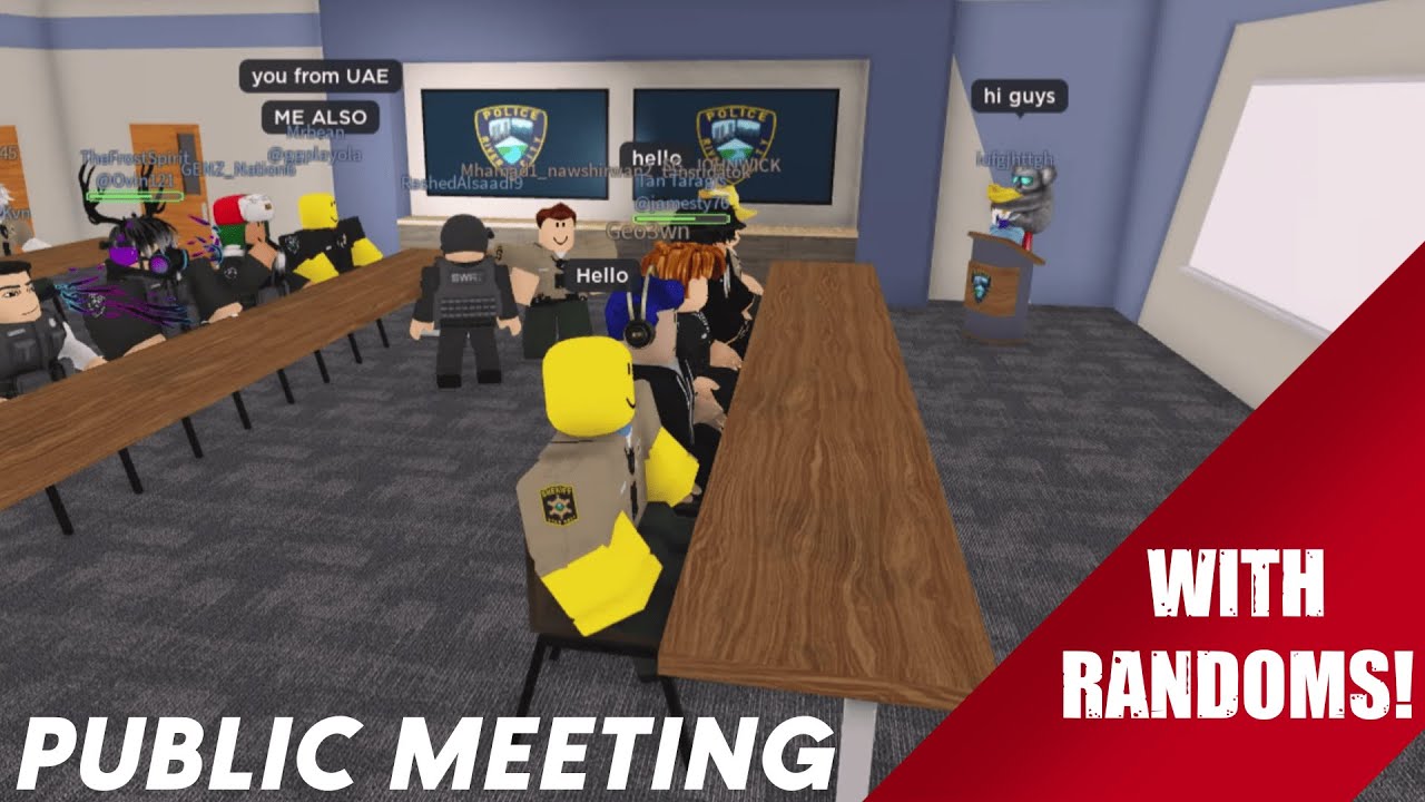 Police Meeting BUT In A Public Server | ROBLOX ER:LC - YouTube