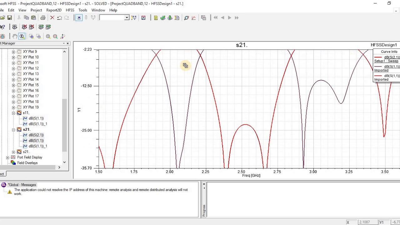 filter design in hfss |cst | graphs in HFSS | result of filter in hfss ...