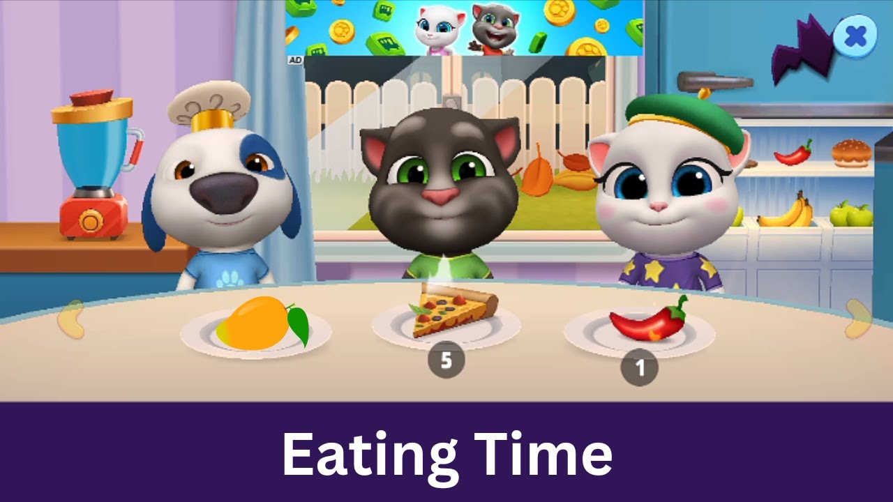 Eating Time | Time To Eat Fast Food | My Talking Friends #youtubevideo ...