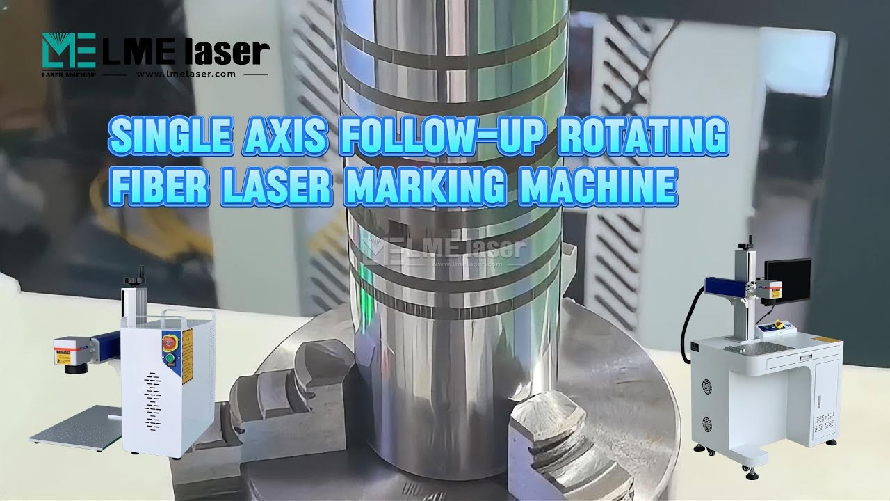 Single axis follow-up rotating fiber laser marking machine.#machine # ...