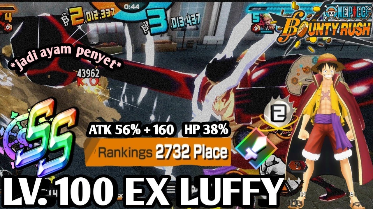 6★ EX LUFFY [Lv.100] GAMEPLAY IN SS LEAGUE - One Piece Bounty Rush ...