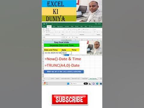 How to Separate Date & Time in Different Columns in Excel | A Must Watch Excel Trick. - YouTube