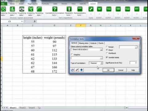 Excel 2010 with XLSTAT Video3 Correlation - YouTube