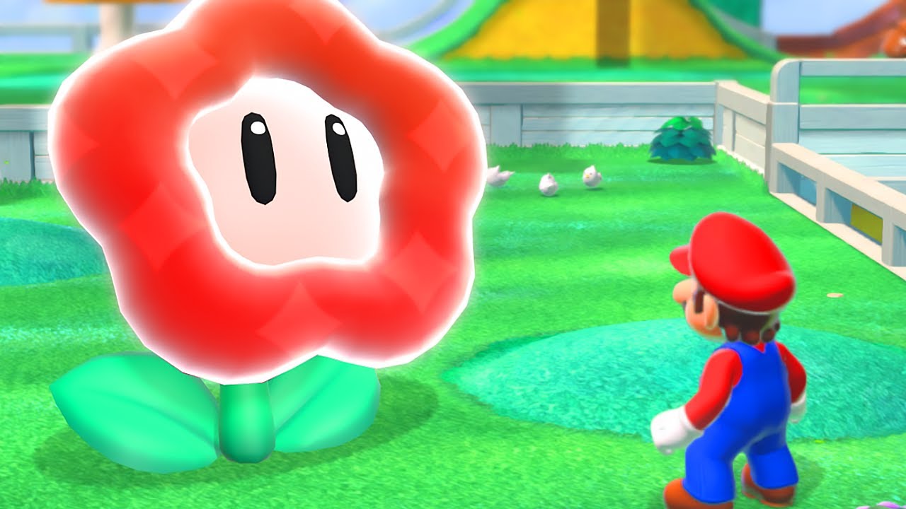 What happens when Mario collects the Red Wonder Flower in Super Mario ...