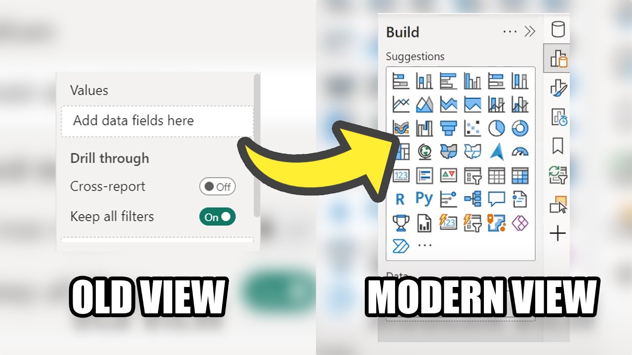 Power BI Desktop Modern & Old view (How to Switch) - YouTube