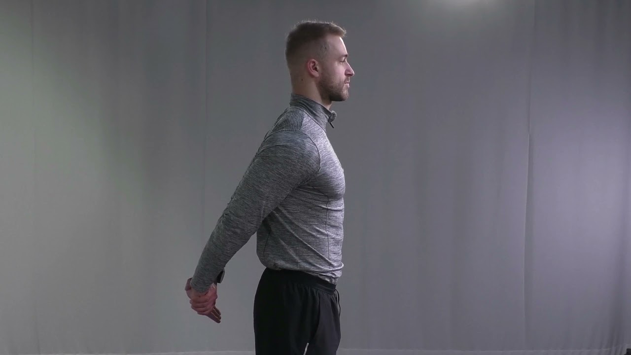 Reach behind the back stretch - YouTube