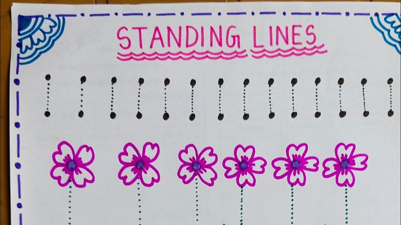 standing line worksheet| standing line activity for nursery - YouTube