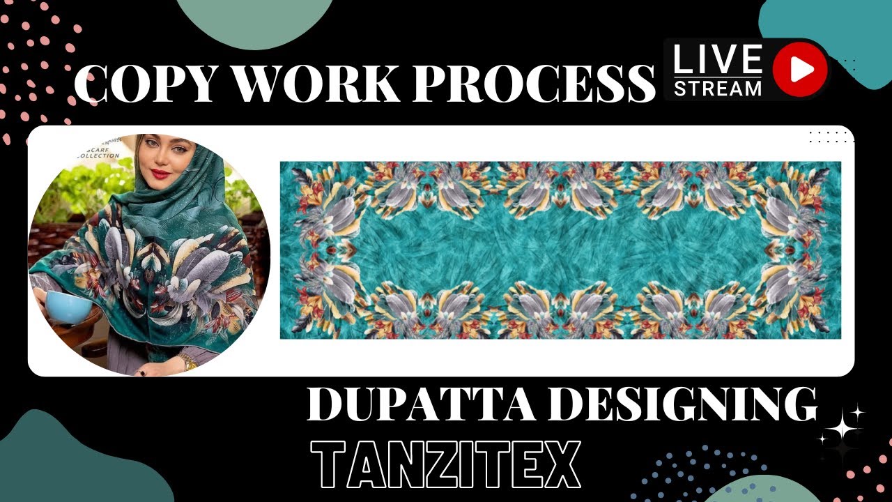 DUPATTA DESIGNING PROCESS IN PHOTOSHOP FOR TEXTILE #Digitalprint # ...